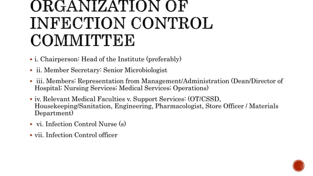 Hospital infection control committee | PPTX