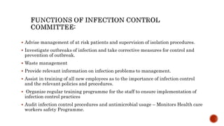Hospital infection control committee | PPTX