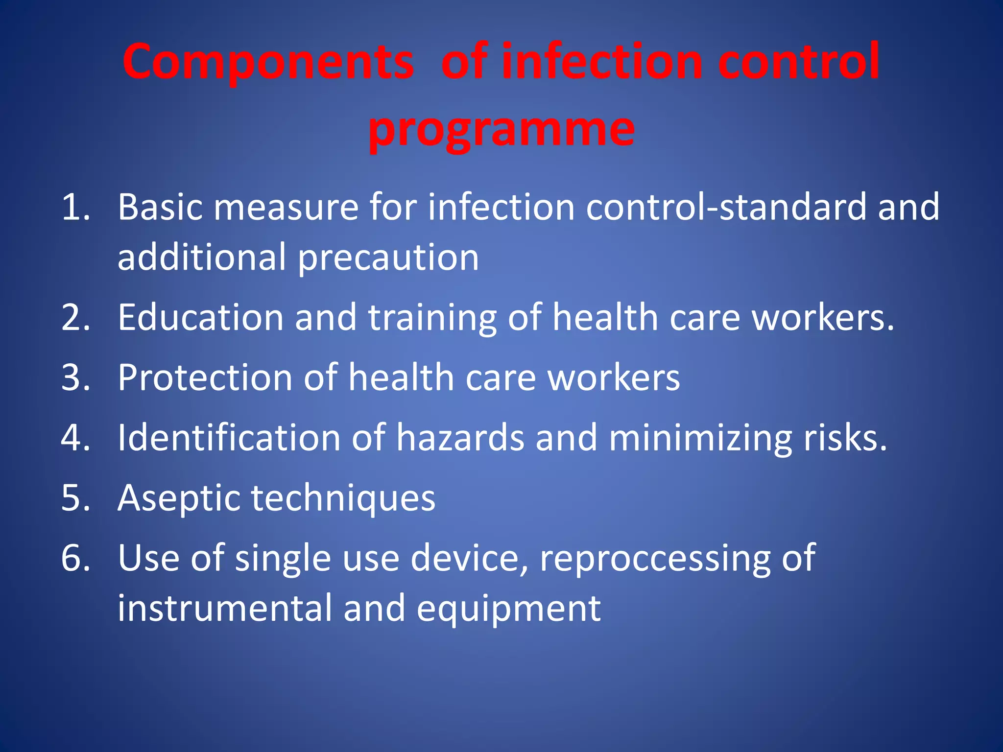 Hospital infection control guidelines | PPTX