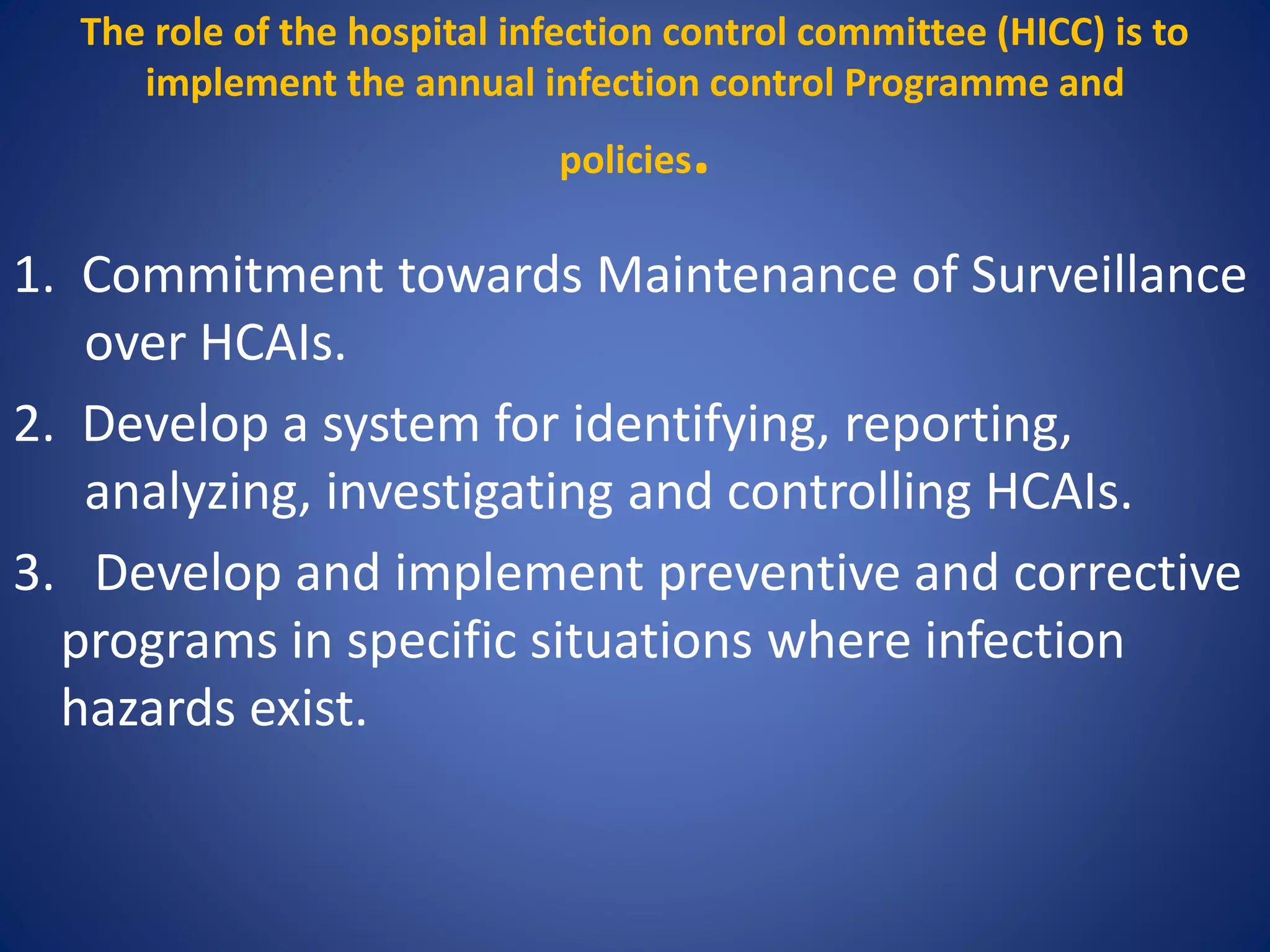 Hospital infection control guidelines | PPTX