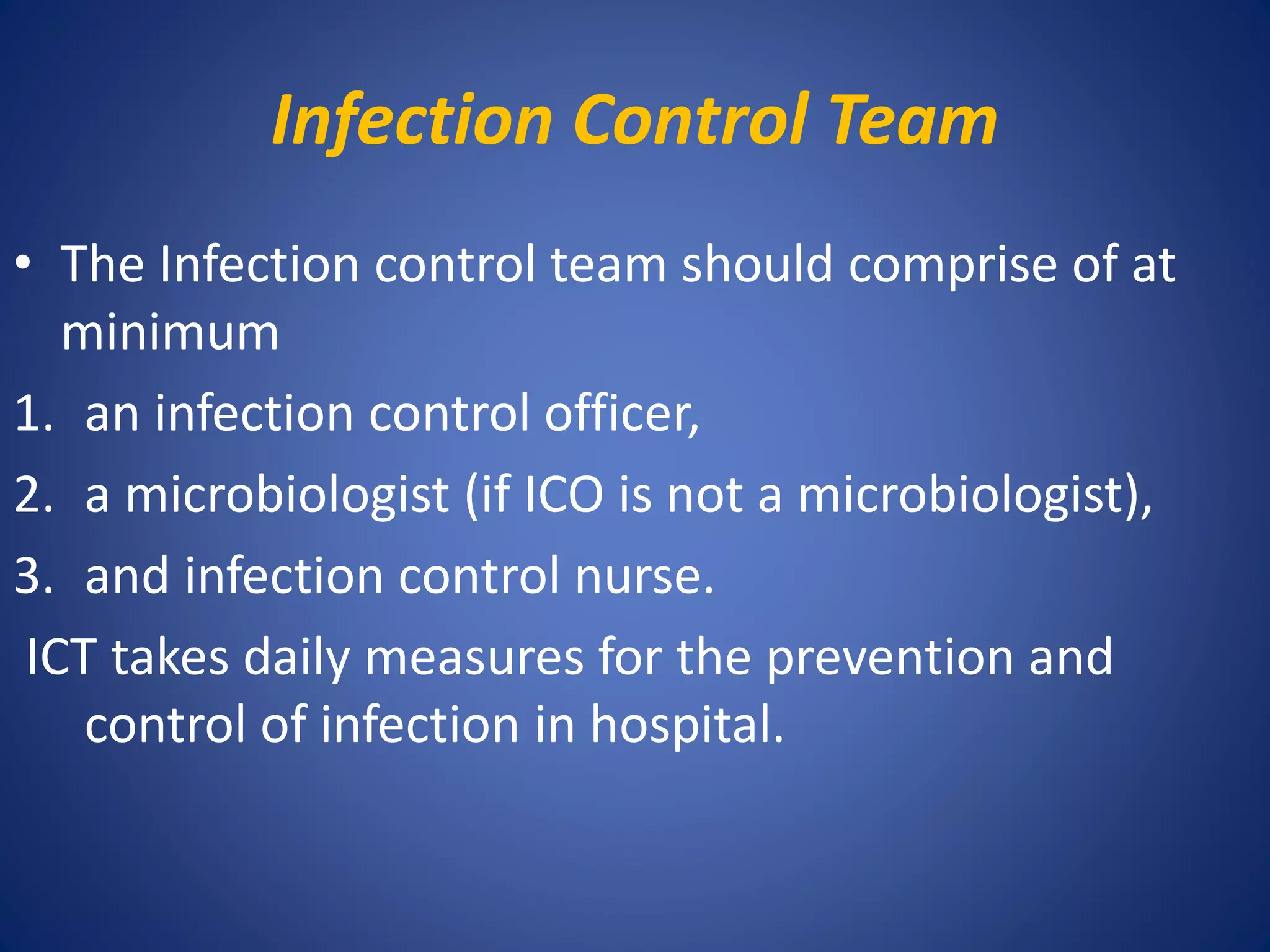 Hospital infection control guidelines | PPTX