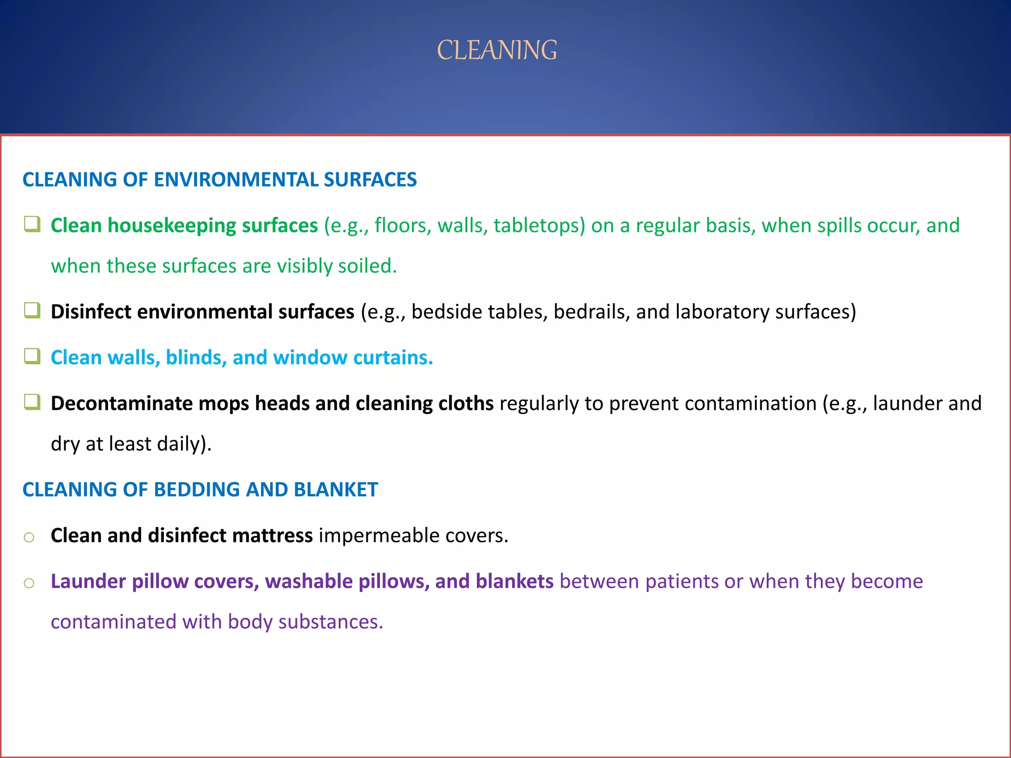 Hospital infection control guidelines | PPTX