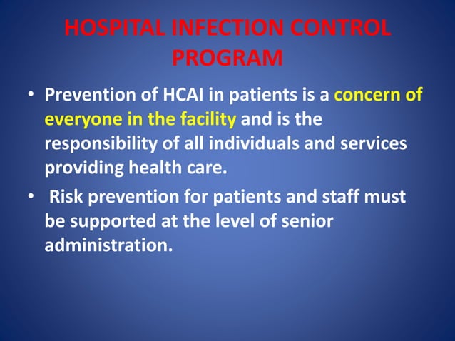Hospital infection control guidelines | PPTX