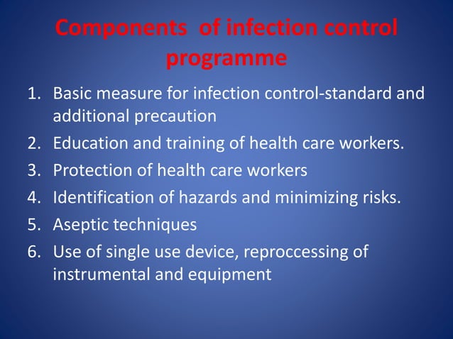 Hospital infection control guidelines | PPTX