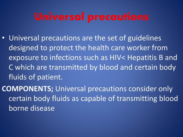 Hospital infection control guidelines | PPTX