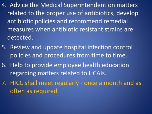 Hospital infection control guidelines | PPTX