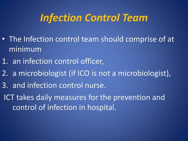 Hospital infection control guidelines | PPTX