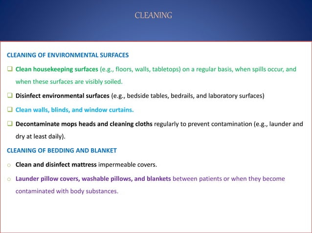 Hospital infection control guidelines | PPTX