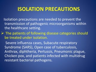 Hospital infection control guidelines | PPTX