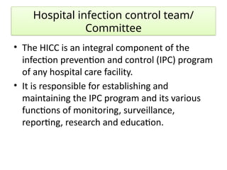 hospital infection control team and HAI surveillance.pptx