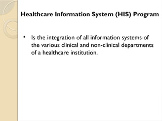 Steps of the Hospital Information System_ | PPTX