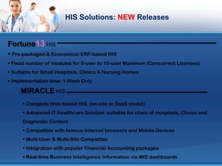 Hospital Info systems (HIS) product portfolio ci | PPT