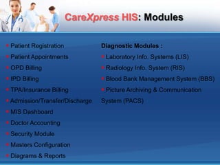 Hospital Info systems (HIS) product portfolio ci | PPTX