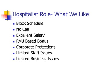 Hospitalist presentation final ppt | PPTX