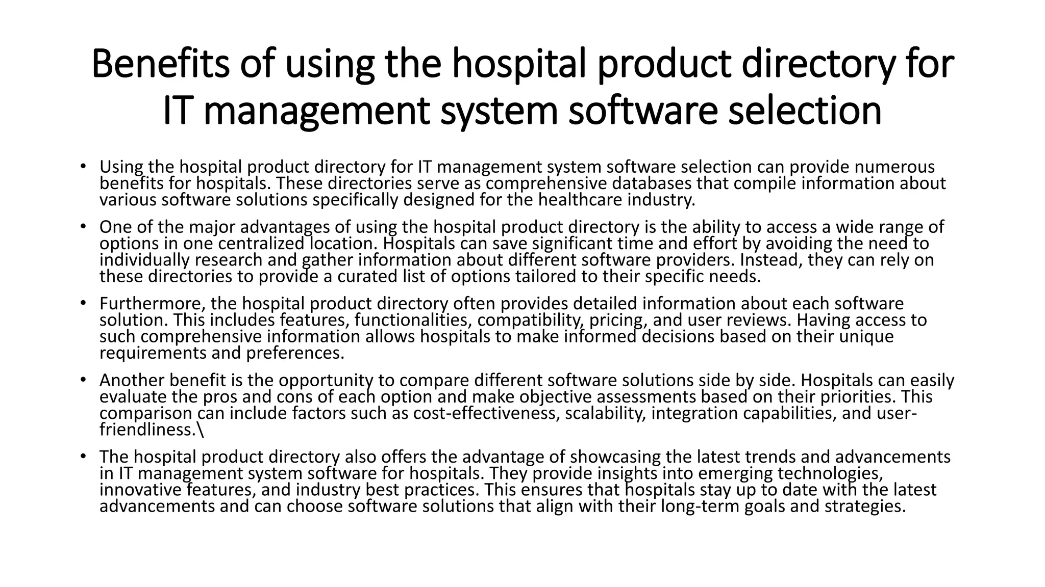 Illustration of Hospital IT Management System Software Interface | PPTX