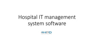 Illustration of Hospital IT Management System Software Interface | PPT