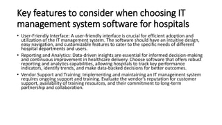 Illustration of Hospital IT Management System Software Interface | PPTX