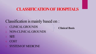 Hospital, its function and organization | PPTX