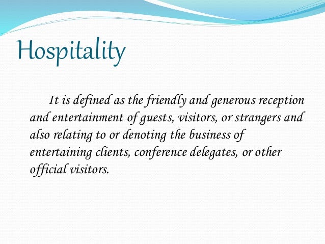 Hospitality Meaning