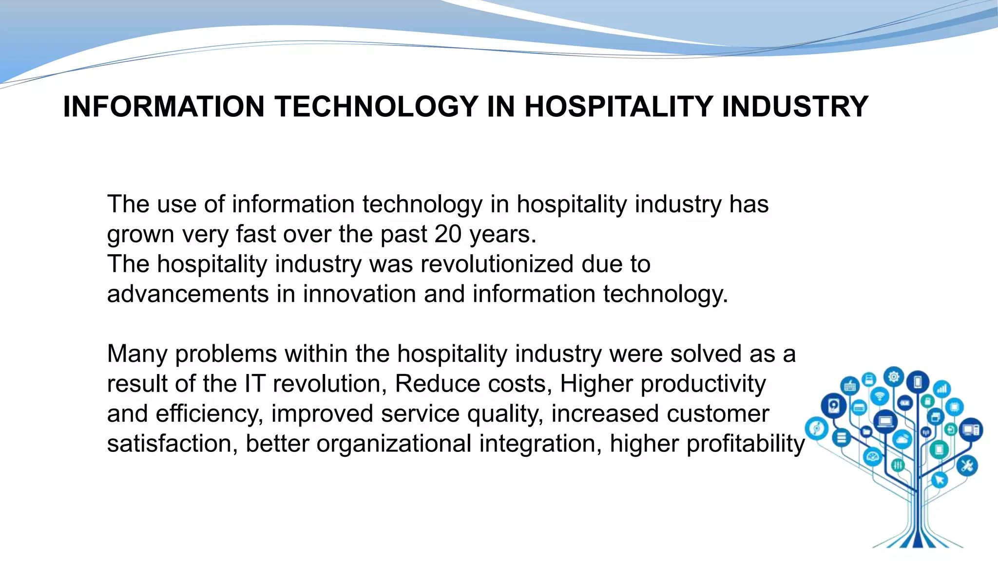 Information technology in Hospitality Industry | PPTX