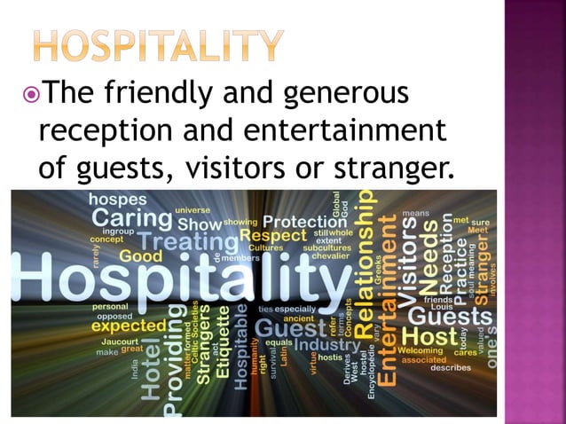 HOSPITALITY AND TOURISM FUNDAMENTALS . pptx | PPTX