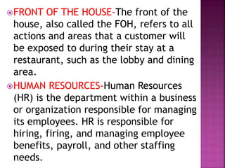 HOSPITALITY AND TOURISM FUNDAMENTALS . pptx | PPTX