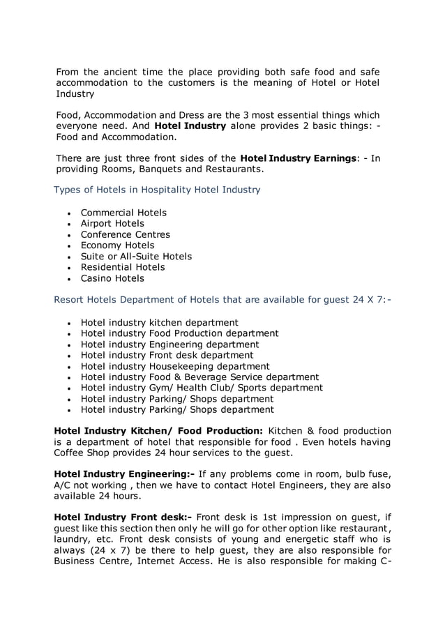 Hospitality management | PDF