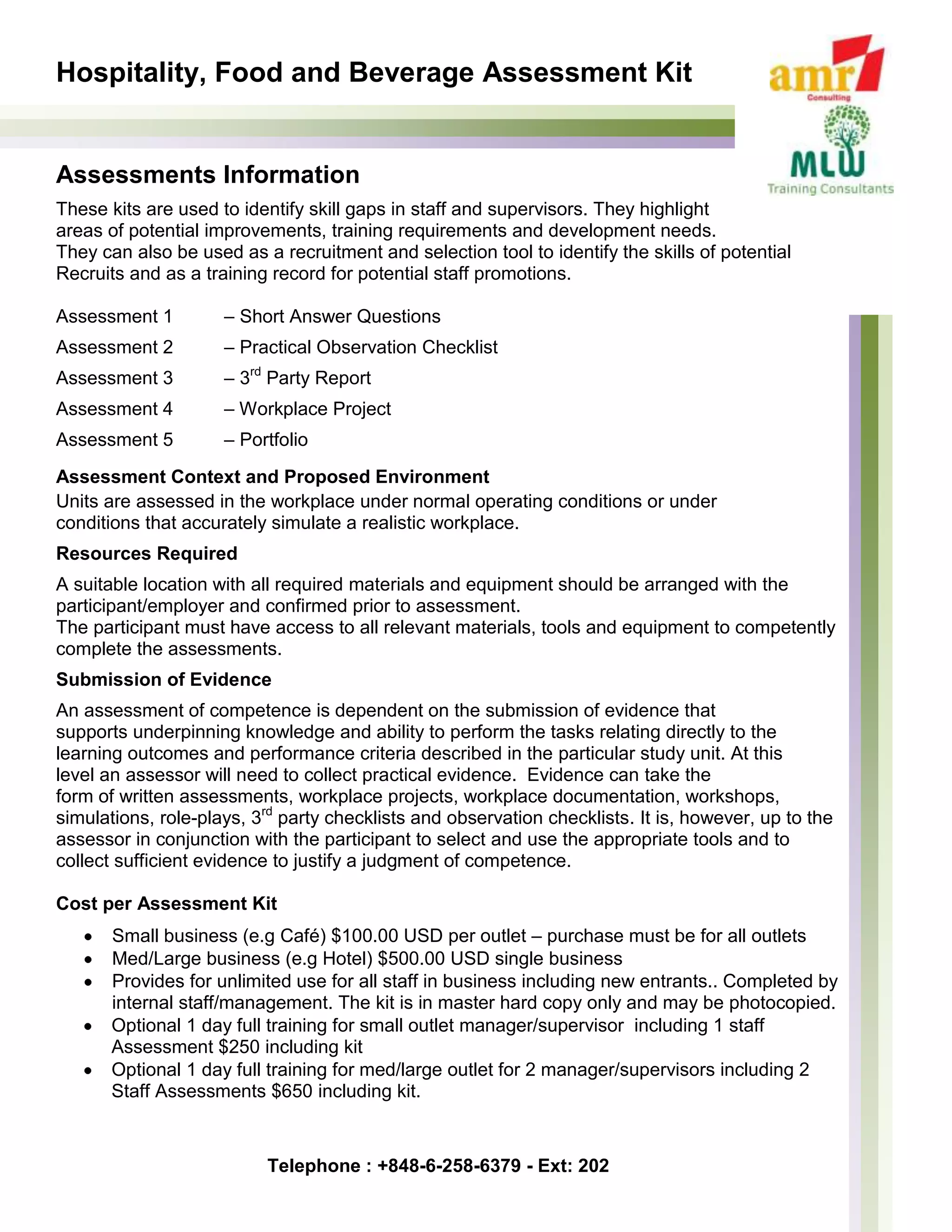 Staff Assessment Kit | DOCX