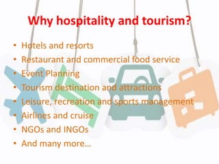 Hospitality and tourism industry | PPTX