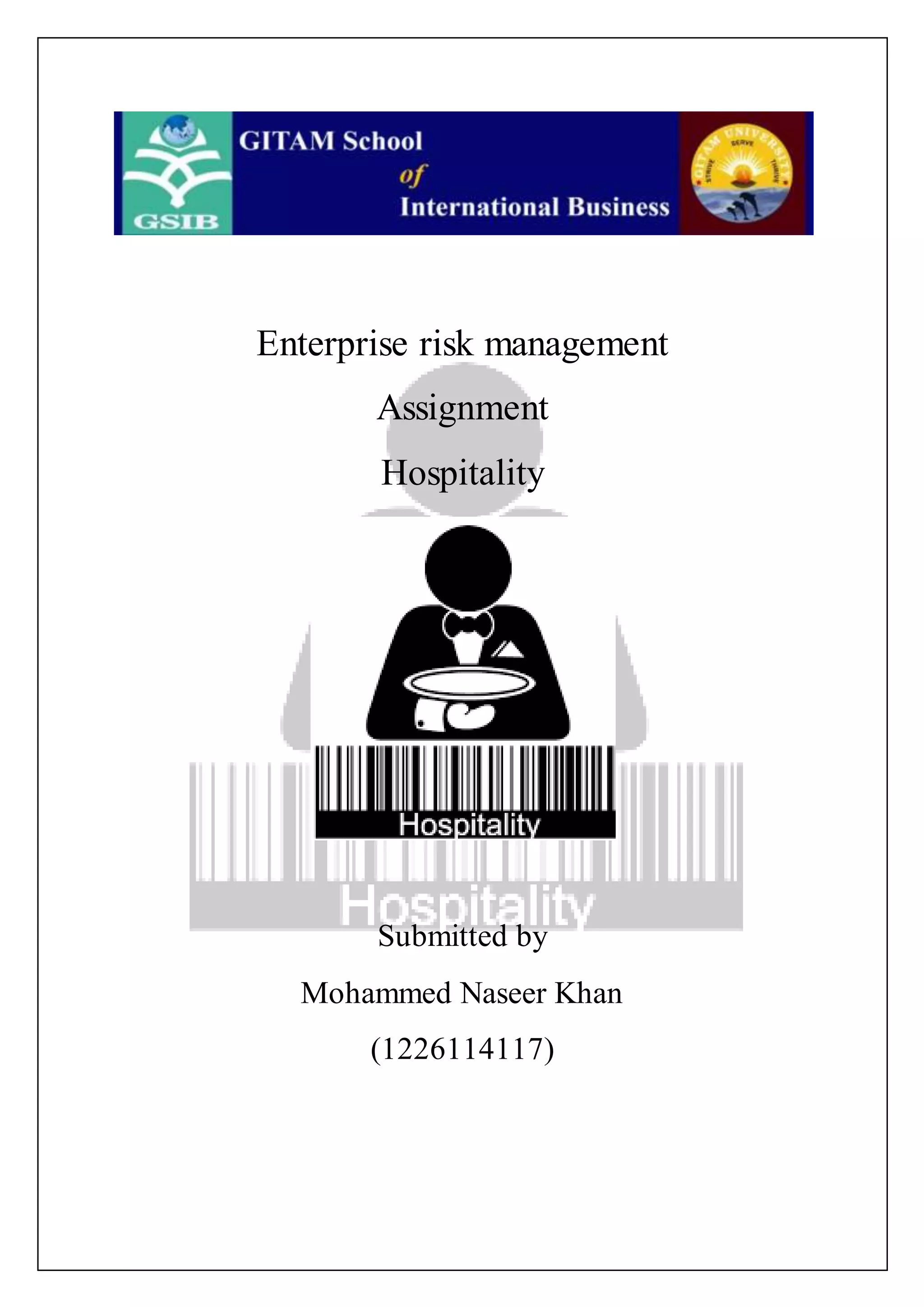 Enterprise risk management Hospitality | DOCX