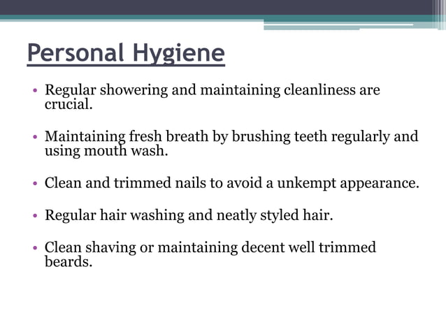 HOSPITALITY INDUSTRY GROOMING STANDARDS.pptx | Hair Care | Beauty