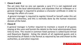 Hospitality law | PPTX