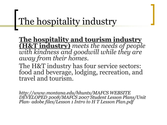 HOSPITALITY MANAGEMENT.pptx for hospitality | PPT