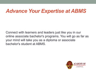 Hospitality management in abms university | PPT
