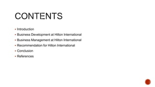Hospitality Management Studies on Hilton | PPTX