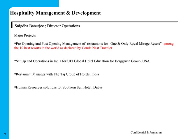 Hospitality Management Team | PPT