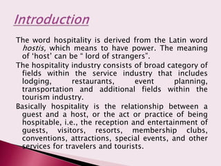 Hospitality management unit4 | PPTX