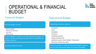 Hospitality operation & financial budgeting | PPTX