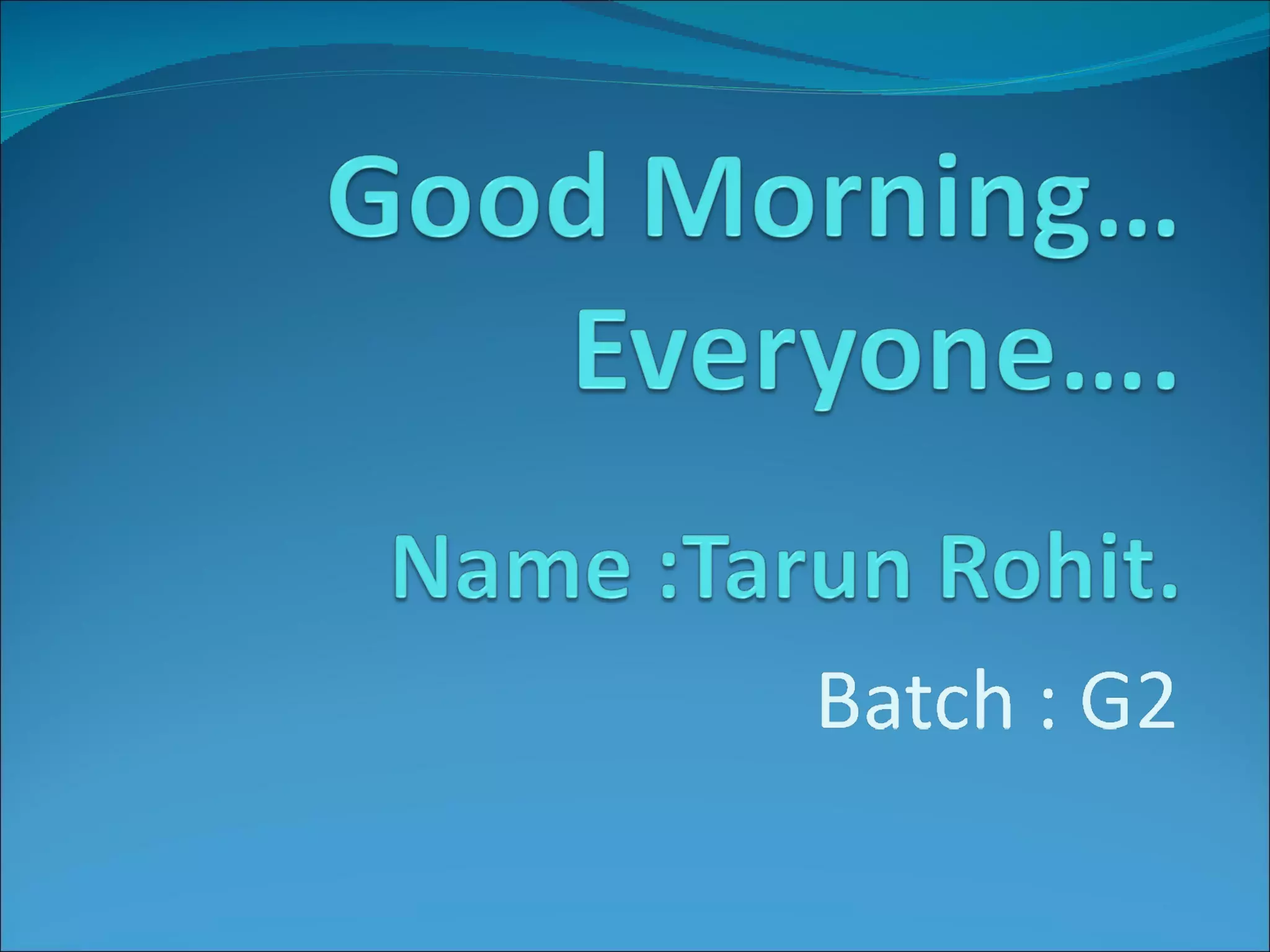 Hospitality - 3 different outlets | PPT