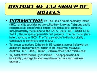 Hospitality presentation made by sibaram | PPT