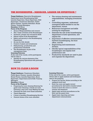 Hospitality Skill Development Courseware | PDF