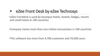 Hospitality Softwares and its types / Softwares used in front office | PPTX | Internet | Computing