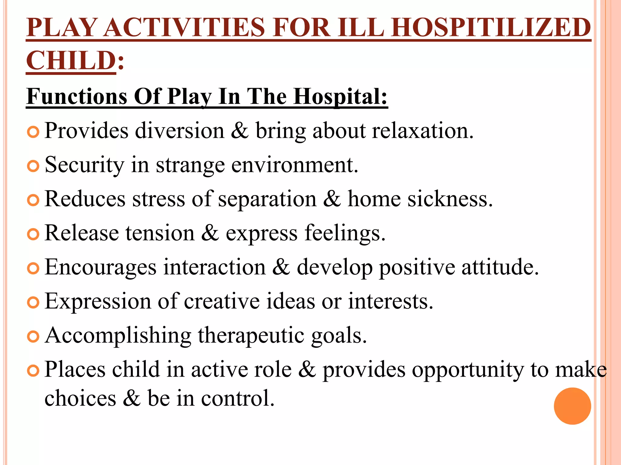 HOSPITALIZATION: Effect on children and their parents | PPTX