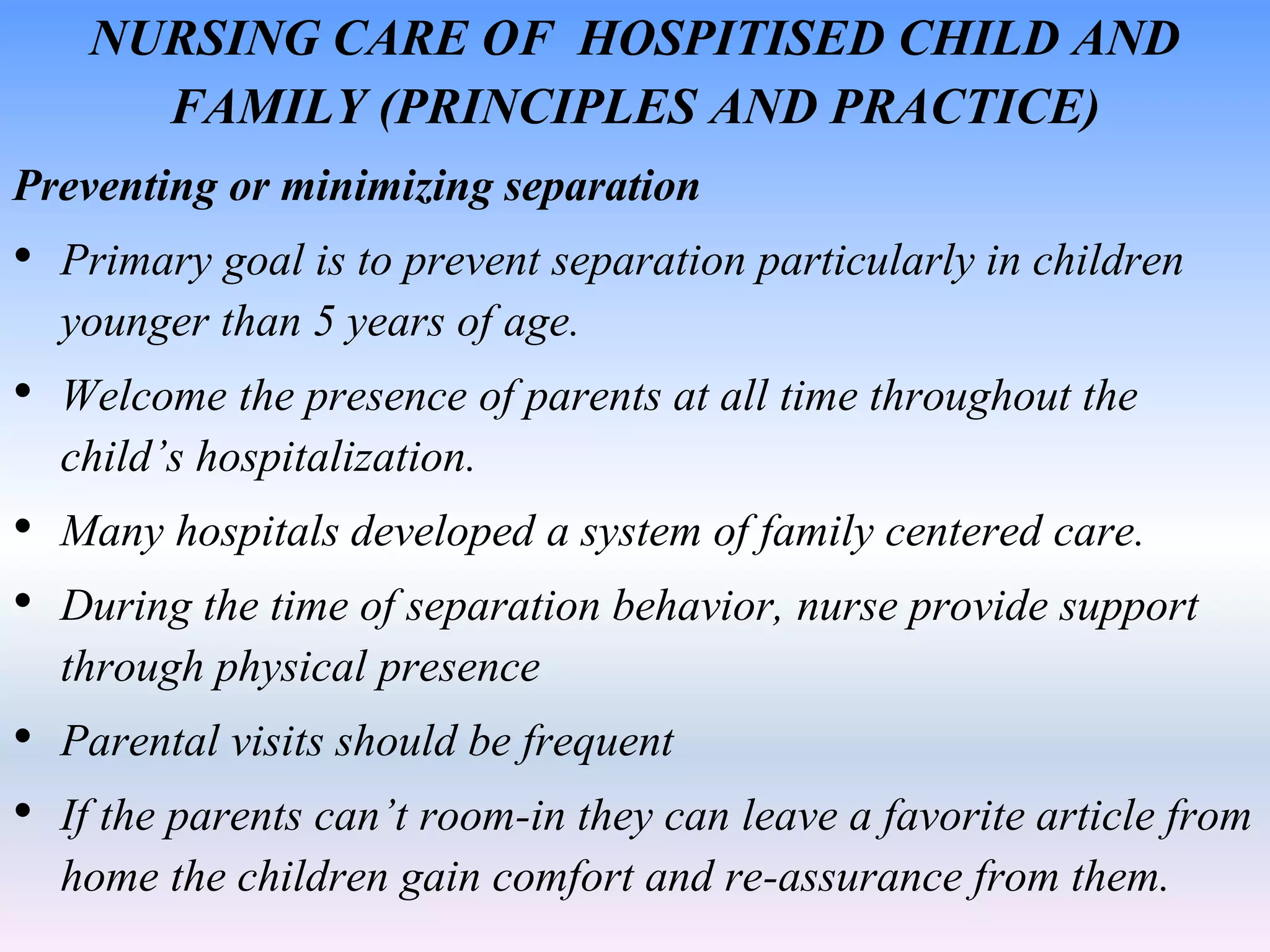 Hospitalized child | PPTX