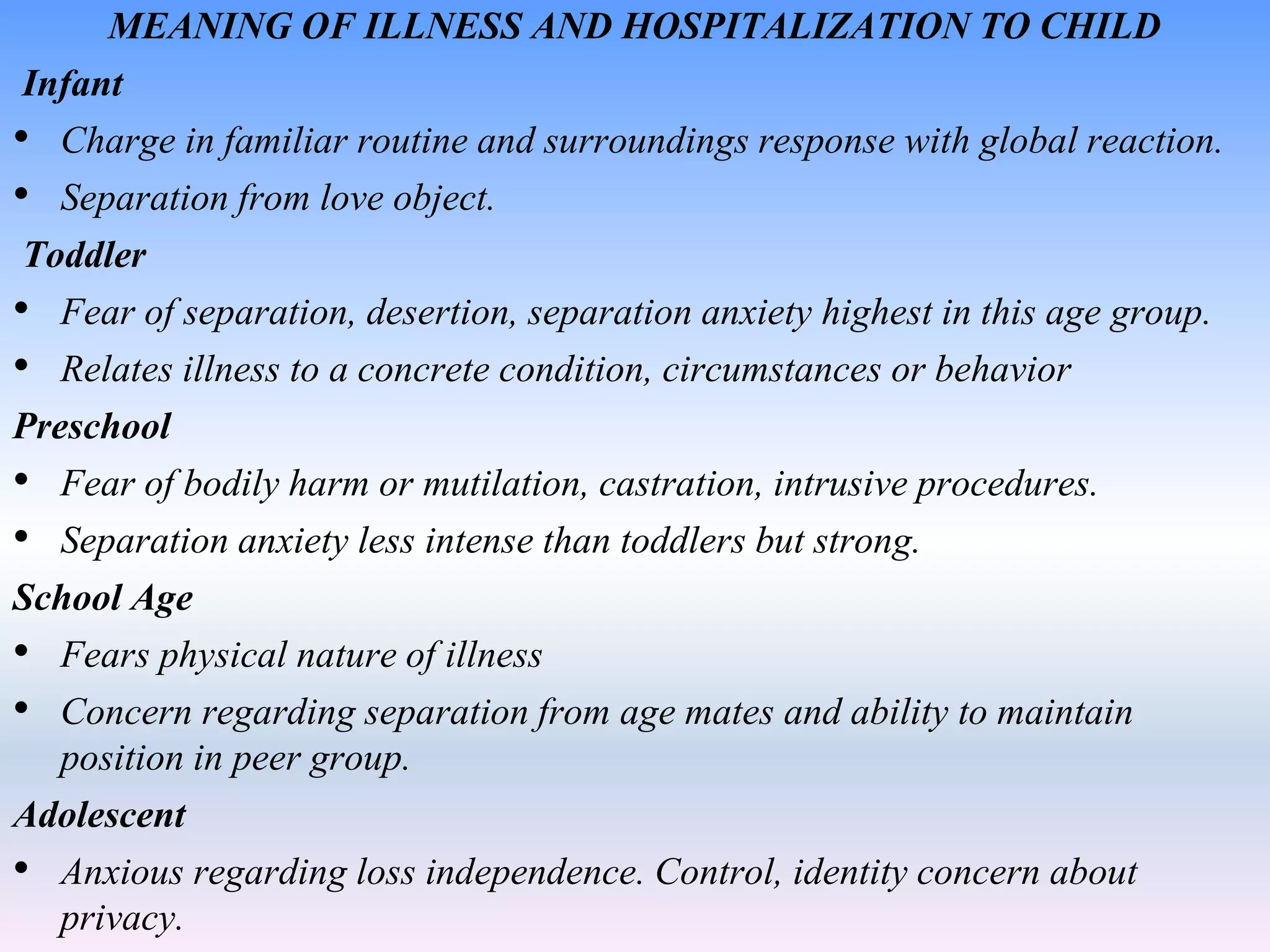 Hospitalized child | PPTX