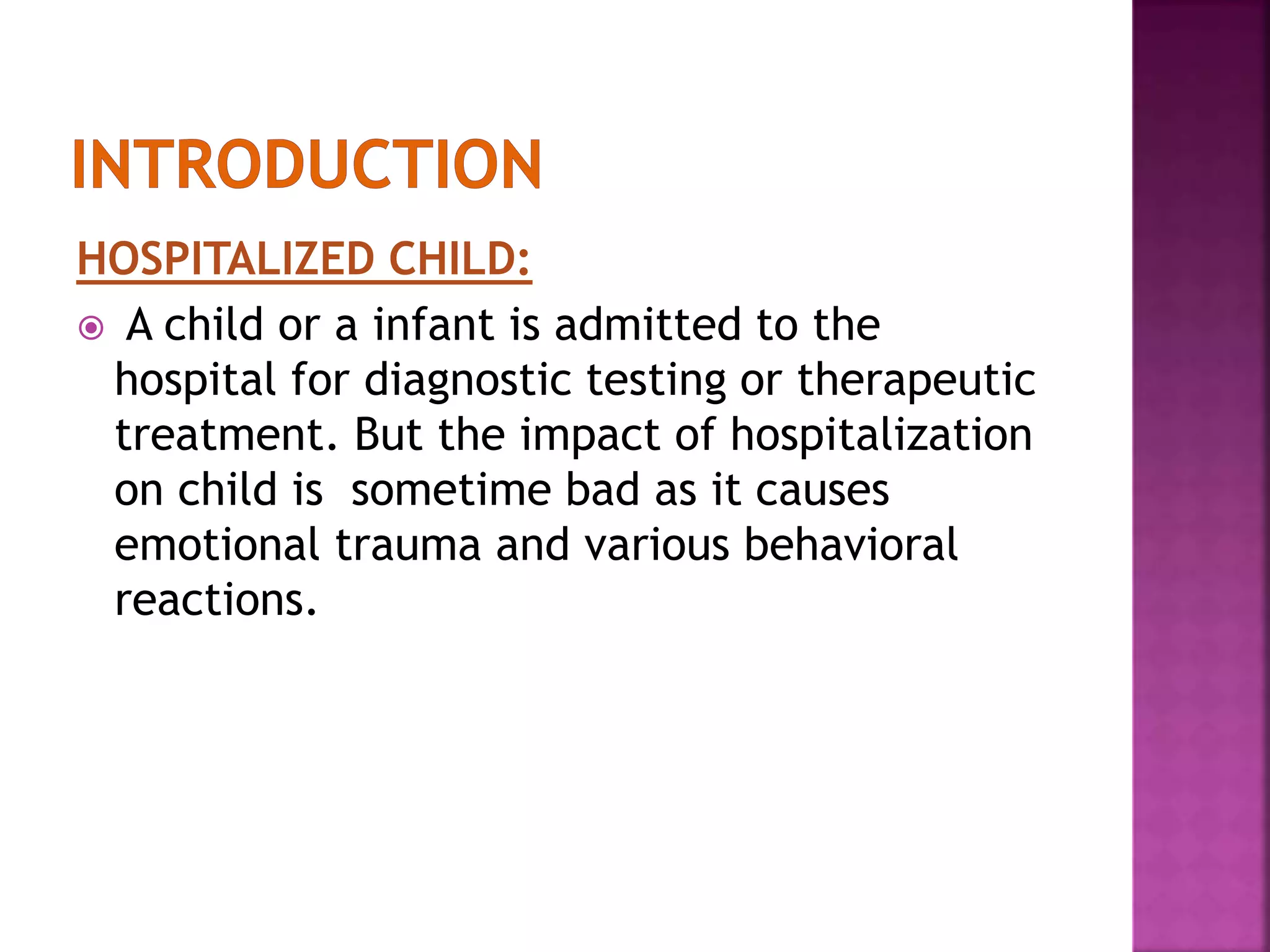 Hospitalized child | PPTX