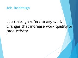 Hospital &job redesign | PPTX | Resume Writing and Advice | Job Search