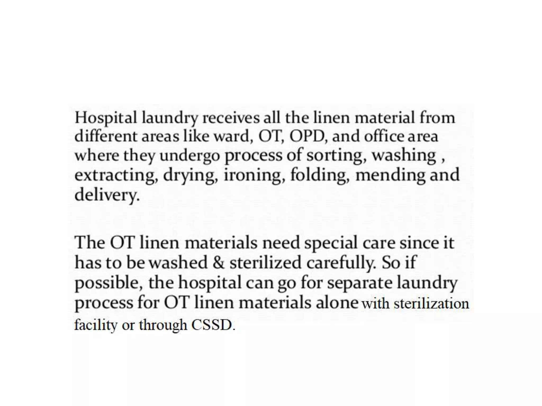Hospital Linen and Laundry Services | PPTX