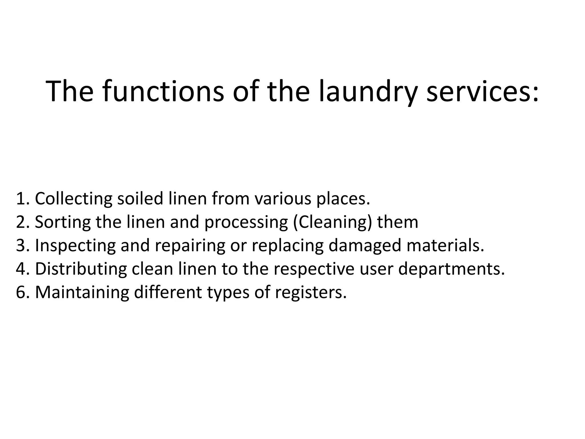 Hospital Linen and Laundry Services | PPTX