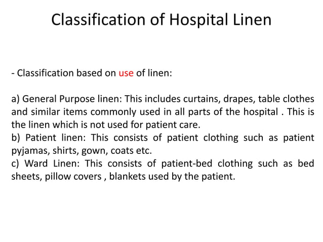 Hospital Linen and Laundry Services | PPTX